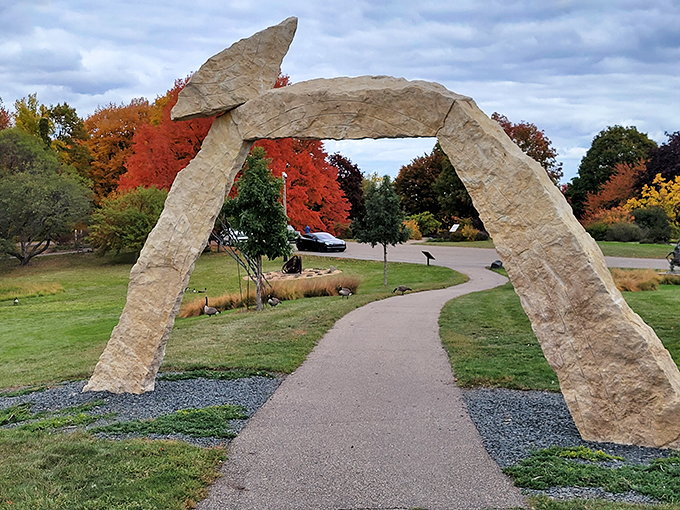 A winding path through floral paradise! This garden's color palette puts Monet to shame, proving nature's the ultimate artist.