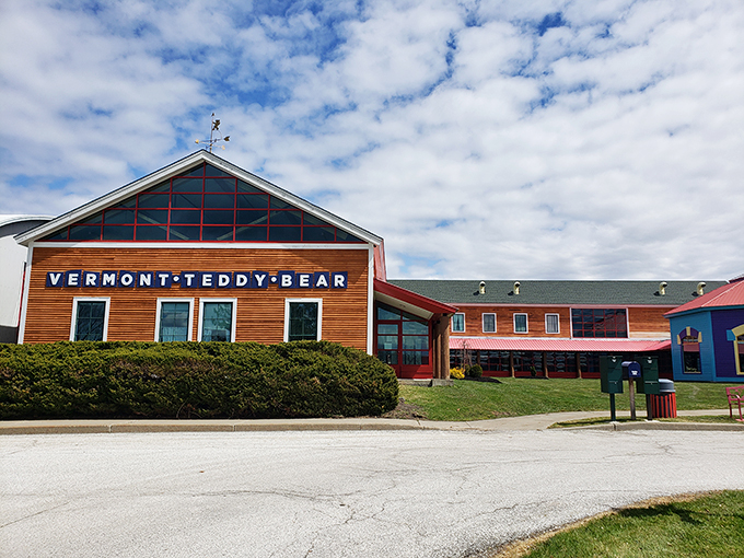 A rainbow explosion in barn form! This whimsical wonderland looks like it was designed by Willy Wonka's cuddlier cousin.
