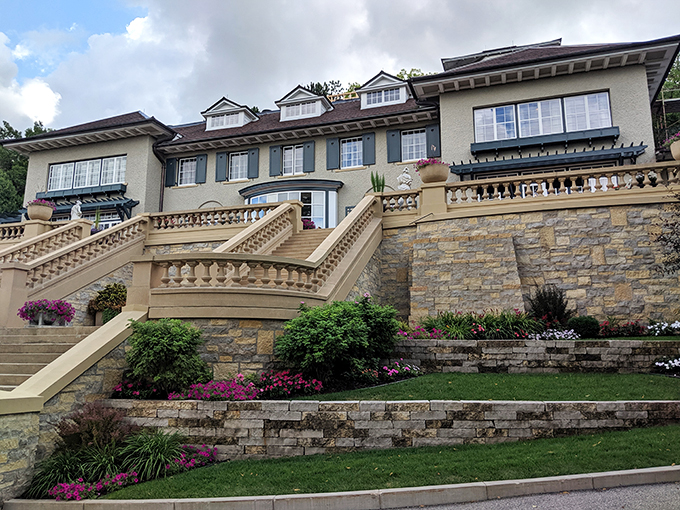 Stairway to Heaven? Nope, just the grand entrance to Mayowood. But trust me, it's pretty close!