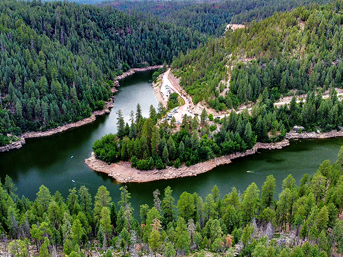 Nature's own infinity pool! This kayaker's paradise is where serenity meets adventure, and stress doesn't stand a chance.