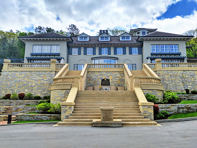 Stairway to Heaven? Nope, just the grand entrance to Mayowood. But trust me, it's pretty close!