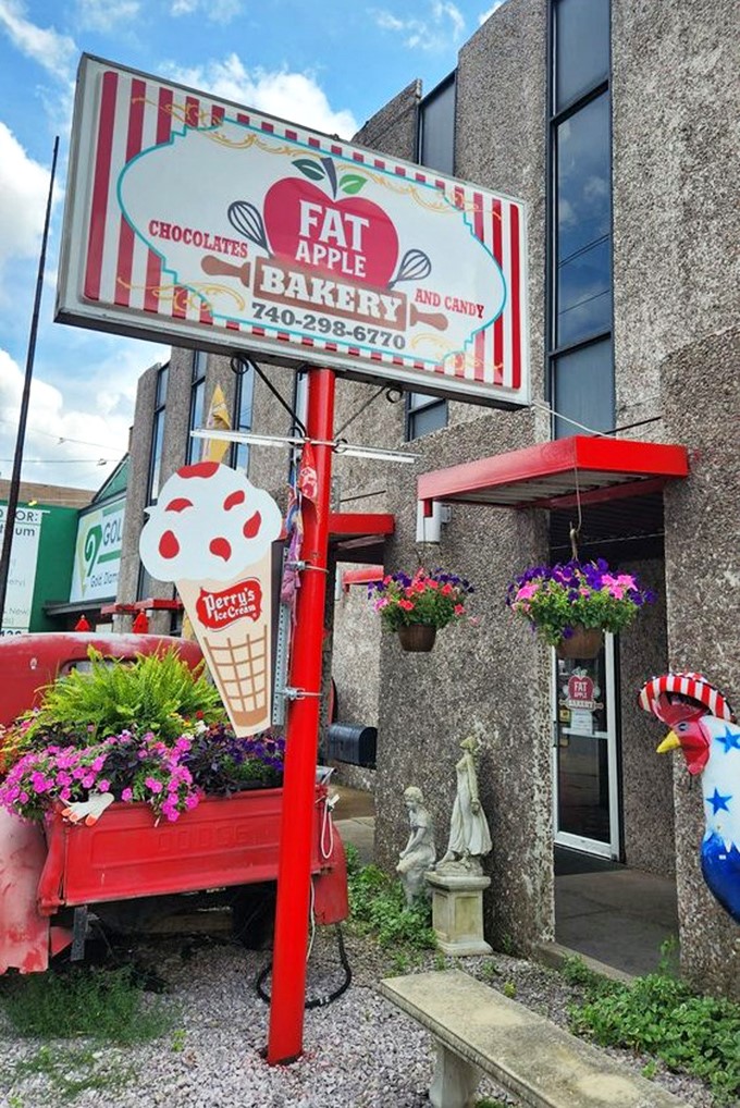 Step right up to the sweetest show in town! The Fat Apple Bakery's whimsical storefront promises a sugar-coated adventure that'll make your inner child do cartwheels.