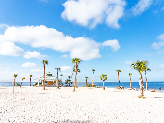 Palm trees and pristine sands? Check. Turquoise waters? Double-check. This slice of paradise is calling your name louder than a seagull eyeing your sandwich.