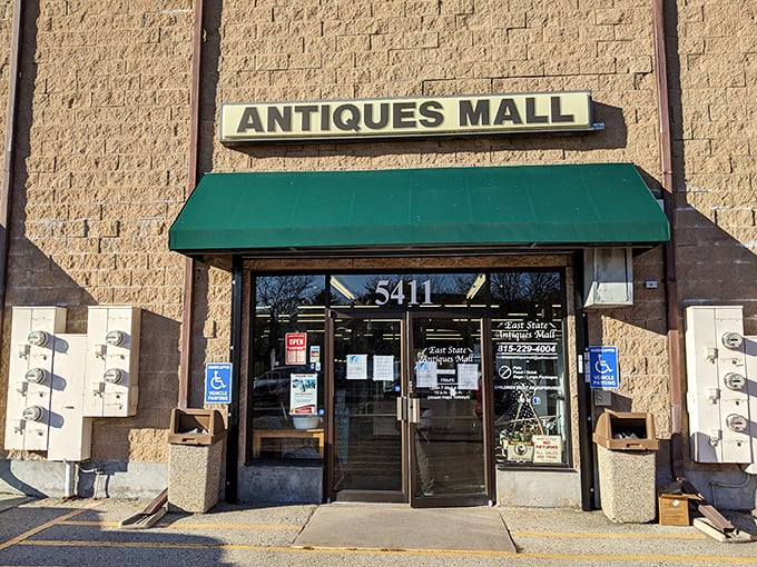Welcome to the time machine! This unassuming exterior hides a treasure trove of memories waiting to be rediscovered. Step right in, nostalgia seekers!