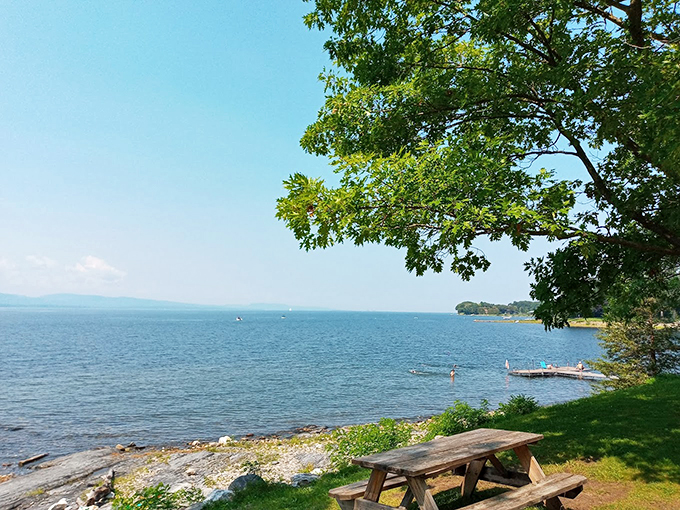 Charlotte Town Beach: where Vermont's natural beauty meets lakeside serenity. A hidden gem that'll make you forget about crowded coastal retreats.