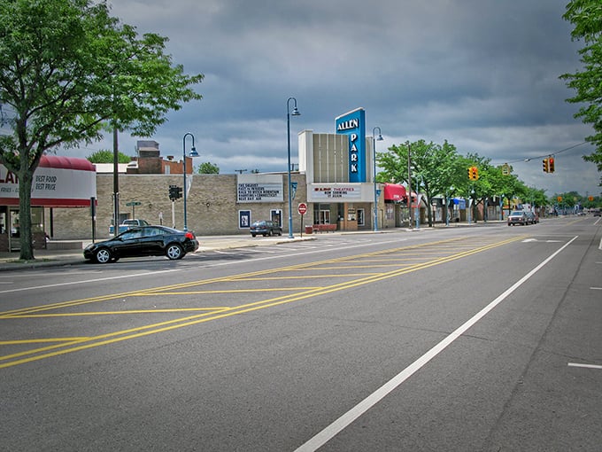 Welcome to Allen Park, where small-town charm meets big-city convenience! This wide view showcases the vibrant downtown, bustling with life and lined with trees that could make Central Park jealous.