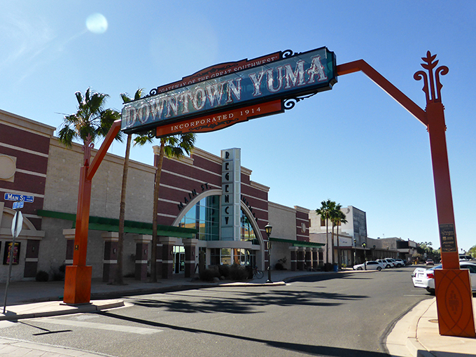Welcome to Downtown Yuma: Where the Wild West meets modern charm under the Gateway of the Great Southwest.