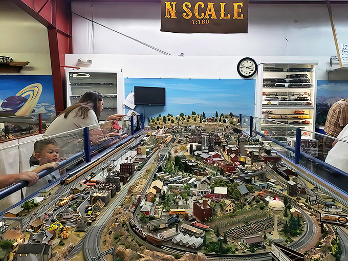 Welcome to the land of lilliputian locomotives! This N-scale wonderland is where dreams come true for train enthusiasts and Honey, I Shrunk the Kids fans alike.
