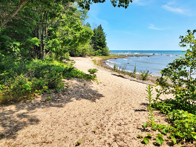 Endless horizons and pristine sands await! This stretch of Lake Huron shoreline is nature's own infinity pool, minus the chlorine and pool boys.