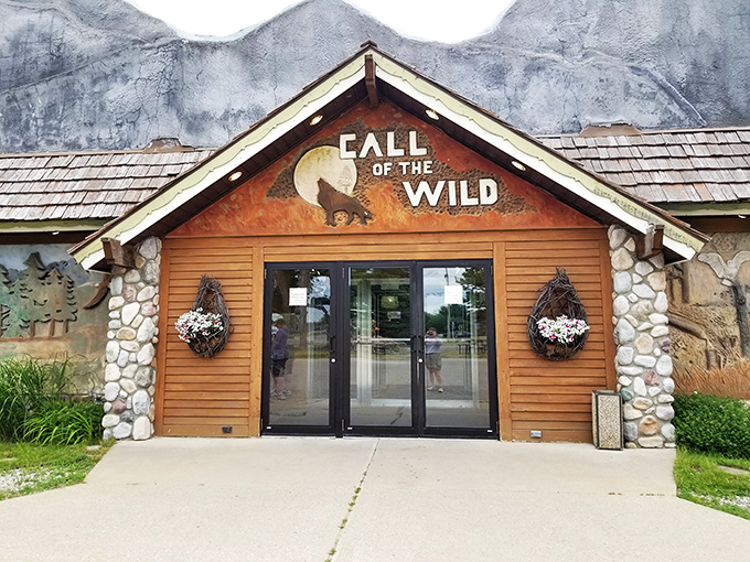 Welcome to the wild side of Michigan! This rustic facade isn't just for show &ndash; it's your gateway to a world where fudge and fauna collide.
