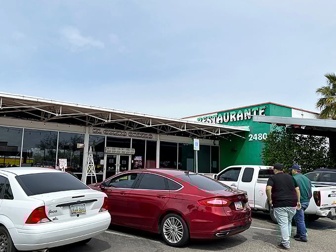 Welcome to flavor town! El G&uuml;ero Canelo's exterior beckons with the promise of Sonoran delights, like a culinary oasis in the Arizona desert. 