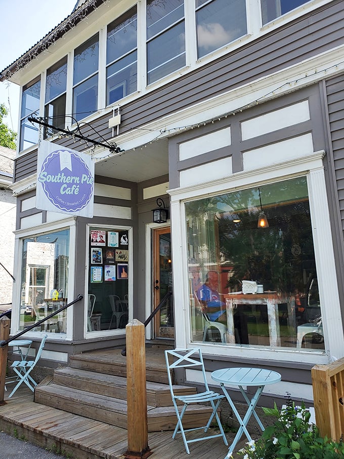 A slice of Southern charm in the heart of Vermont! This quaint storefront is like finding a warm hug on a chilly New England morning.