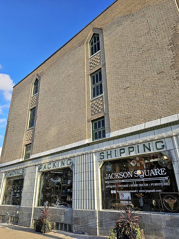 Jackson Square Mall's enchanting entrance invites you to step into a world where nostalgia reigns supreme.