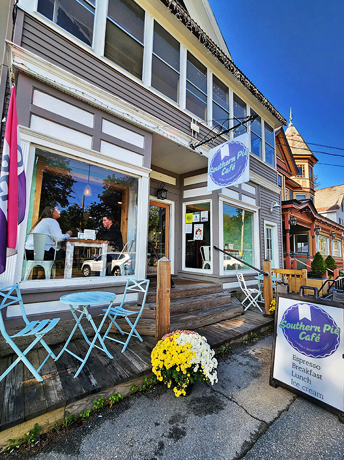 A slice of Southern charm in the heart of Vermont! This quaint storefront is like finding a warm hug on a chilly New England morning.