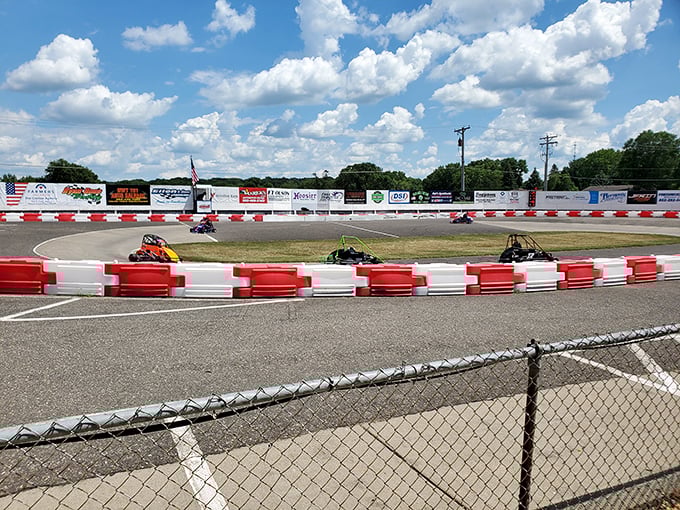 Zoom zoom with a view! This go-kart track is like a miniature Monaco, complete with sponsor-adorned walls and enough twists to make your head spin.