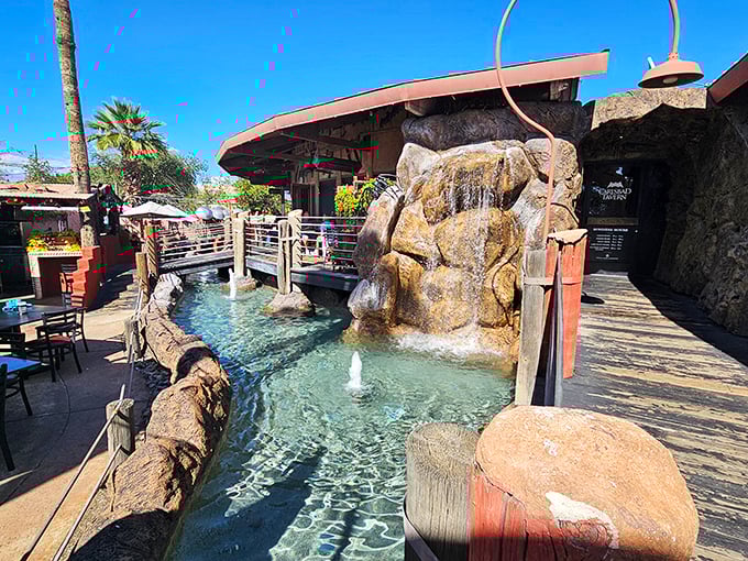 Welcome to the Bat Cave! No, not Bruce Wayne's hideout, but Carlsbad Tavern's quirky entrance that'll make you feel like a culinary superhero.