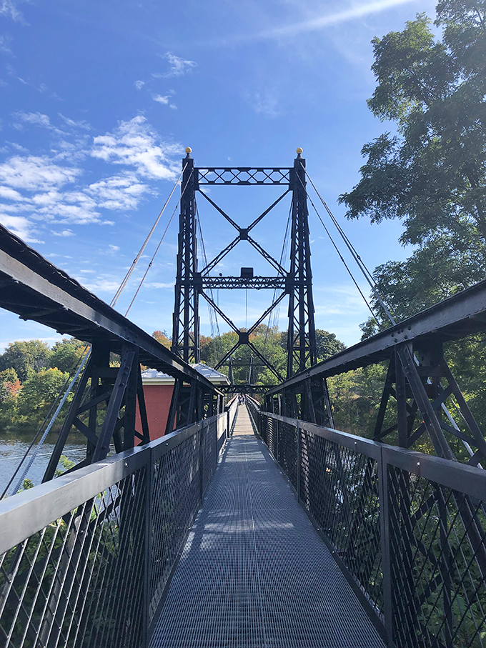 A bridge to the past: The Two Cent Bridge stands tall, a testament to frugality and engineering prowess. Who knew pocket change could build something so grand?