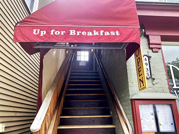 "Up for Breakfast" isn't just a name&mdash;it's a challenge. Are you ready to climb the stairway to breakfast heaven?