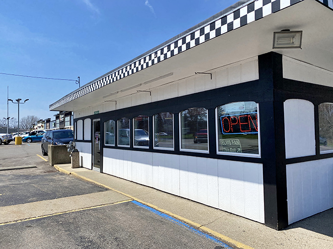 Welcome to Shirley's, where the checkered trim isn't just decor&mdash;it's a starting flag for your taste buds' grand prix!