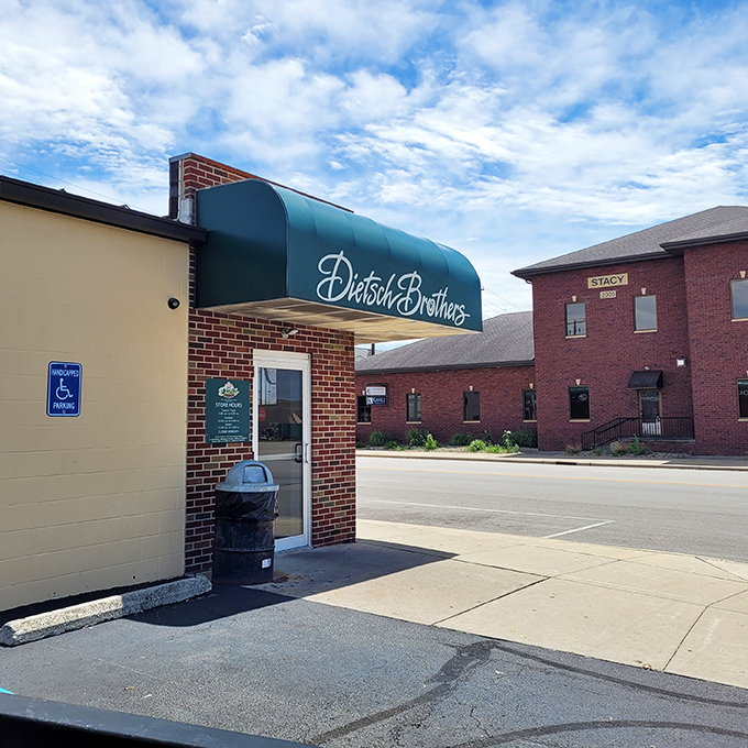 A sweet welcome awaits! Dietsch Brothers' iconic green awning beckons like a beacon of sugary salvation in Findlay, Ohio.
