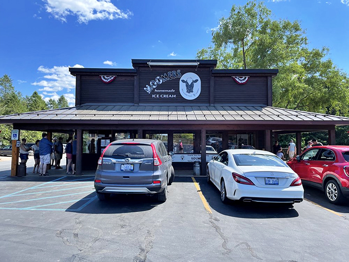 Moo-ve over, ordinary ice cream shops! This black-clad dairy dreamland is where flavor fantasies come true, one scoop at a time.
