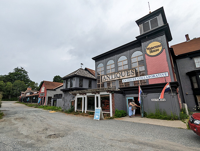 Step right up to the time machine! This charming facade promises a journey through history, no flux capacitor required.