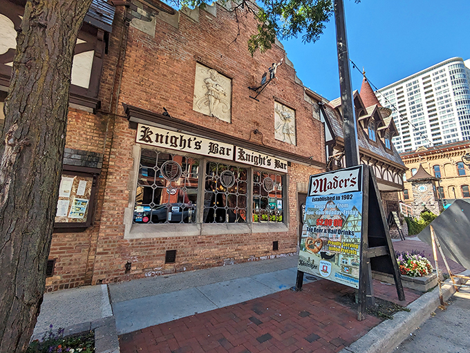 A time-traveling tavern? Nope, just Mader's Restaurant, where Old World charm meets Milwaukee's bustling streets. Step inside for a taste of Germany, no passport required!