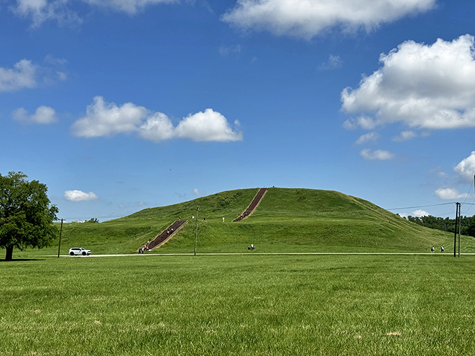 Stairway to Heaven? Nope, just Cahokia Mounds! This ancient earthwork puts your average StairMaster to shame, offering history and cardio in one fell swoop.
