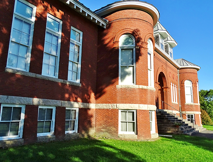 A brick beauty that's part Hogwarts, part time machine. This isn't your average school building &ndash; it's a portal to Maine's wild past!