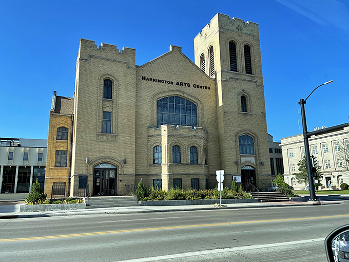 A castle for accordions? This majestic building houses more musical magic than Hogwarts. Welcome to the Harrington Arts Center, where squeezebox dreams come true!