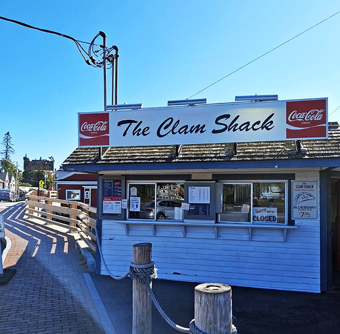 Welcome to seafood paradise! The Clam Shack's unassuming exterior belies a world of oceanic delights within. It's like finding Atlantis, but with better fried clams.
