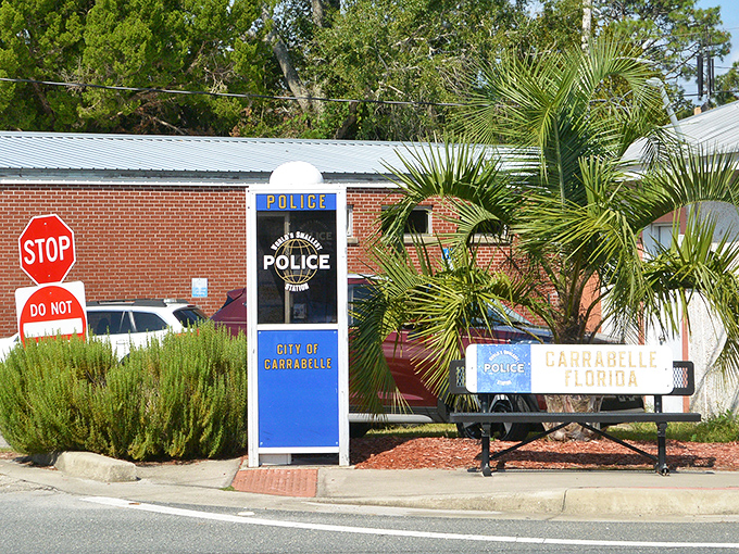 "Honey, I shrunk the police station!" This blue-and-white wonder in Carrabelle gives new meaning to the phrase "small-town charm."