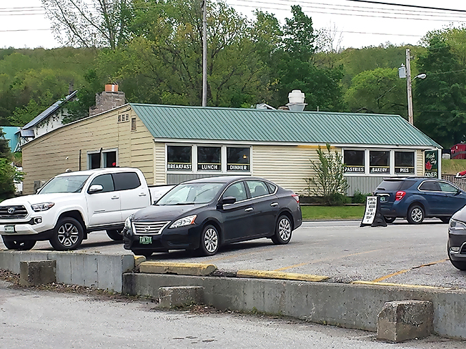 A hidden gem in plain sight! This unassuming exterior houses a treasure trove of comfort food that'll make your taste buds dance with joy.