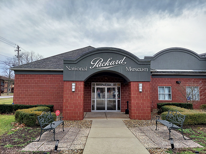 Welcome to automotive heaven! The National Packard Museum's brick facade might look unassuming, but inside lies a treasure trove of automotive history that'll make your gearhead heart skip a beat.
