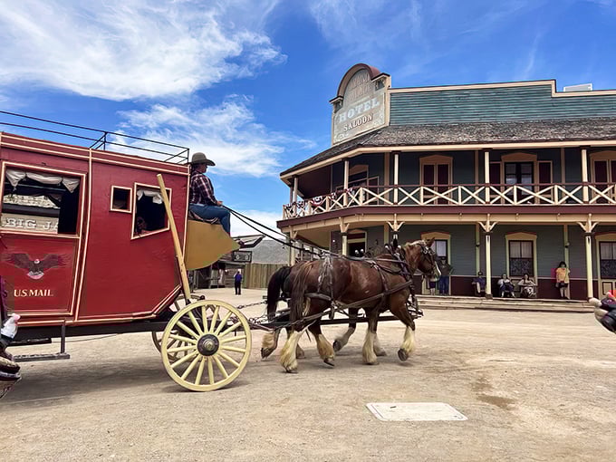 Step into a time machine, folks! This ain't your grandpa's saloon &ndash; it's the Grand Palace Hotel, where Western dreams come to life.