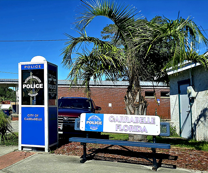 "Honey, I shrunk the police station!" This blue-and-white wonder in Carrabelle gives new meaning to the phrase "small-town charm."