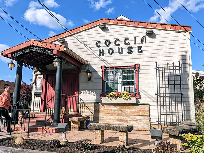 Home is where the pizza is! Coccia House's charming exterior promises a cozy culinary adventure that'll warm your heart and fill your belly.