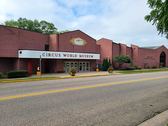 Step right up to the greatest show on Earth! Well, at least the greatest museum about it. Circus World's brick facade promises wonders within.