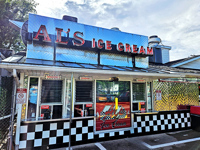 Al's Ice Cream: Where nostalgia comes with sprinkles on top! This retro sign promises a sweet trip down memory lane.