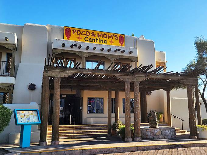 Welcome to flavor town! Poco & Mom's Cantina stands proud against the Tucson sky, promising a fiesta for your taste buds that'll make you say "&iexcl;Ay caramba!"