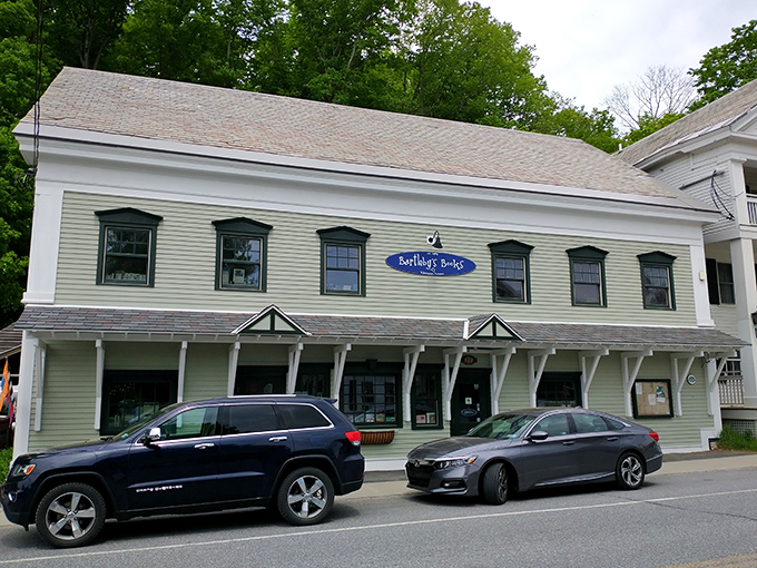 A literary oasis in the heart of Vermont! Bartleby's Books stands proud, its white clapboard exterior inviting bookworms and casual readers alike to step into a world of stories.