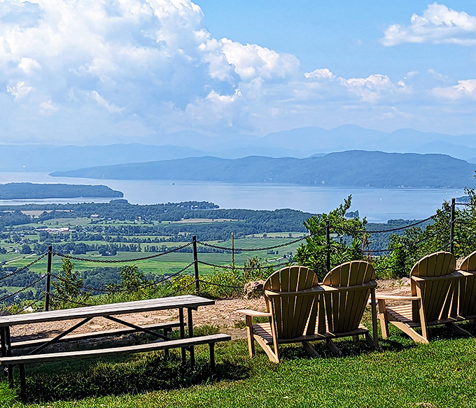 Mother Nature's masterpiece unfolds before your eyes. This view from Mt. Philo is like Vermont's version of the Sistine Chapel ceiling &ndash; breathtaking!