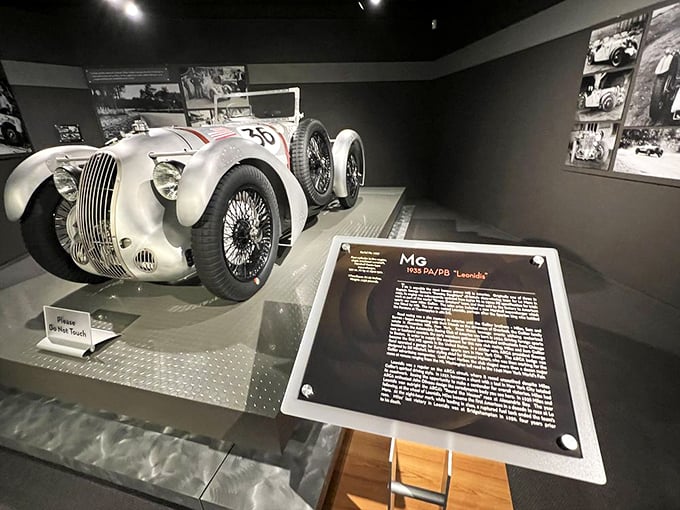 The little MG that could! This plucky British racer might be small, but it's got more spirit than a tea party at Buckingham Palace.