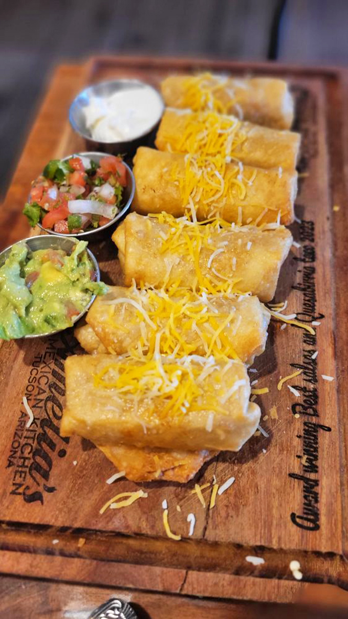 Mini chimis: Proof that good things come in small packages. These crispy bundles of joy are like edible firecrackers for your taste buds!