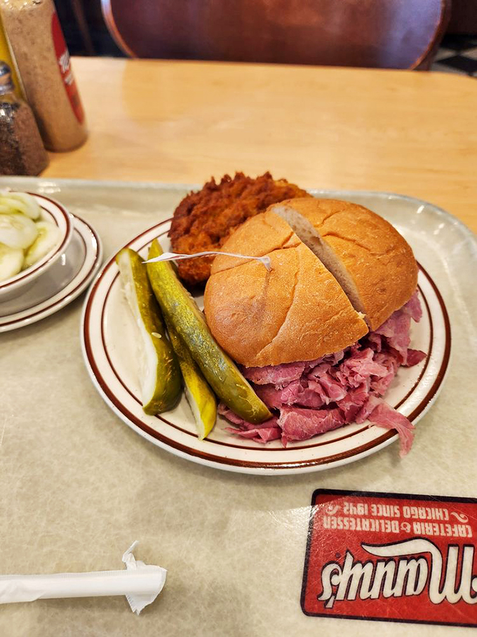 Corned beef on a kaiser roll - it's like the deli equivalent of a crown jewel, minus the fancy hat and plus delicious, savory goodness.
