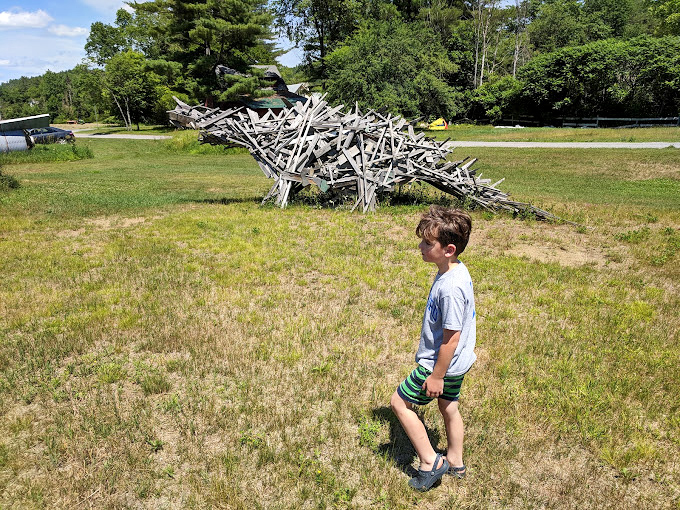 "Mom, can we keep it?" Vermontasaurus: inspiring future paleontologists and carpenters since 2010. Watch out for splinters, kid!
