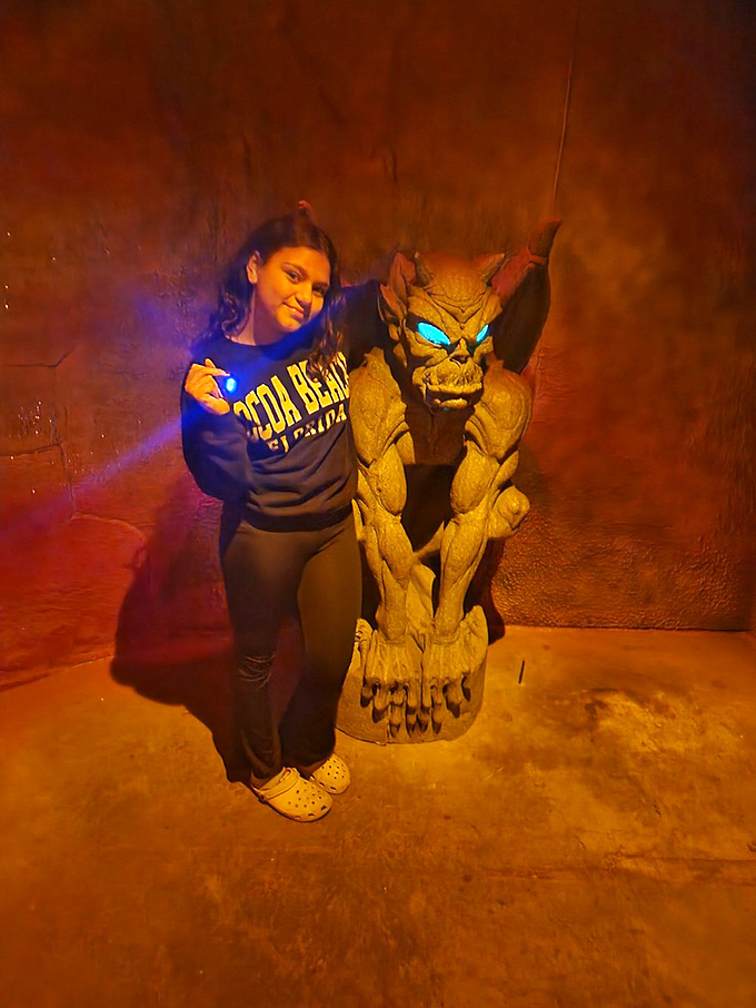 Even monsters need friends! This not-so-scary gargoyle is ready for a hug &ndash; just mind the claws.