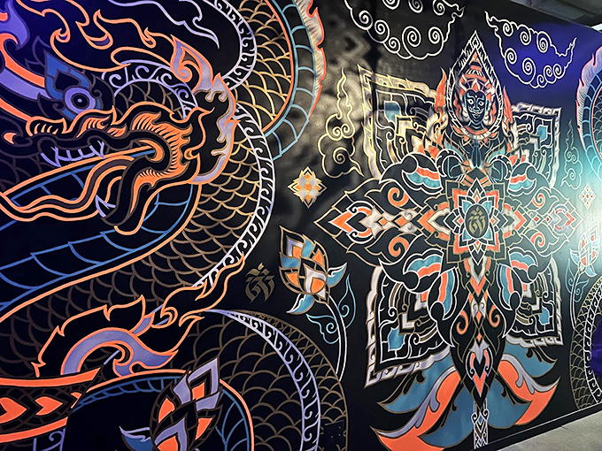 East meets West in a kaleidoscope of culture. This mural is serving up a visual feast spicier than your favorite curry.
