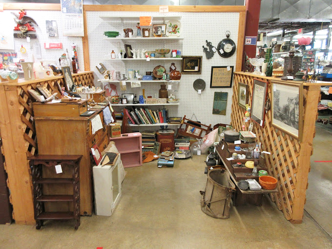 Kitchen nostalgia served hot! This cozy nook is packed with culinary relics that would make your grandmother swoon. Pyrex party, anyone?