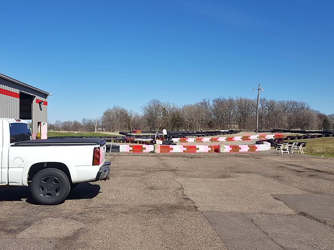 Park and ride &ndash; but not in that order! This lot is where ordinary cars wait patiently while their owners live out their racing fantasies inside.